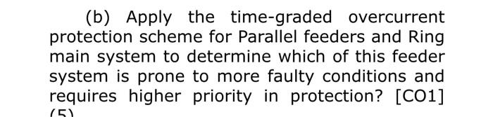 (b) Apply the time-graded overcurrent protection | Chegg.com