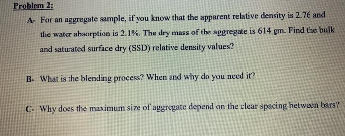 Solved Problem 2: A- For an aggregate sample, if you know | Chegg.com