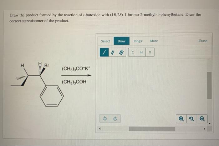 Solved Draw the product formed by the reaction of t-butoxide | Chegg.com