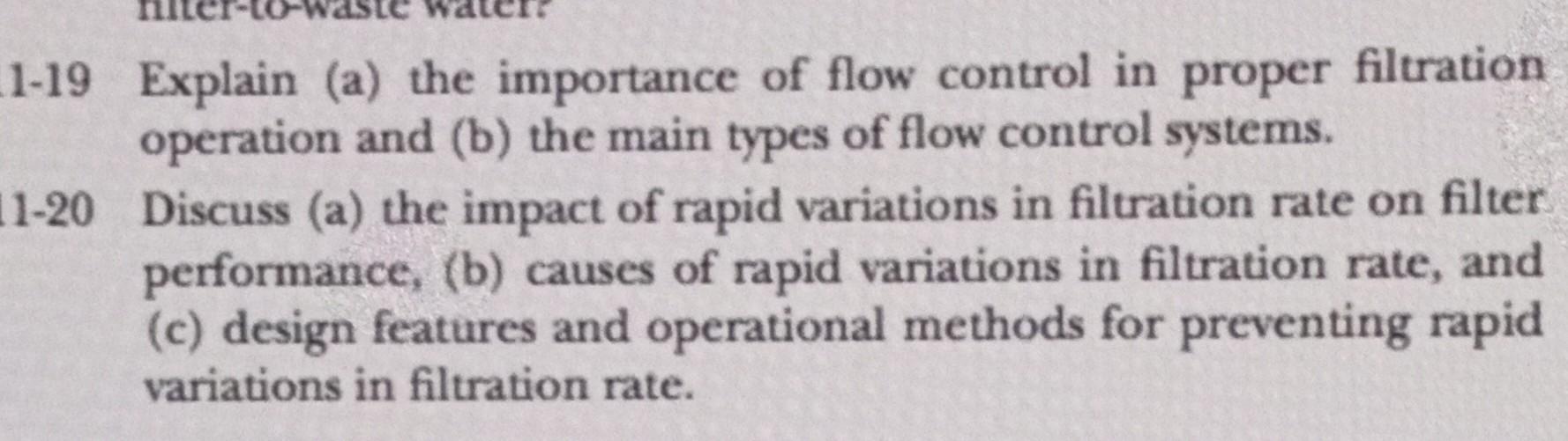 Solved -19 Explain (a) the importance of flow control in | Chegg.com