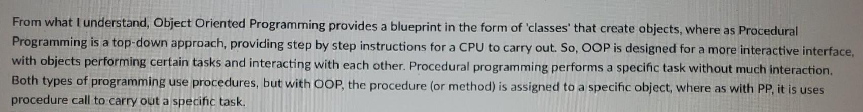 Solved Java can be procedural or object-oriented when it | Chegg.com