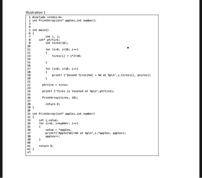 Solved Illustration 1 1 #include | Chegg.com