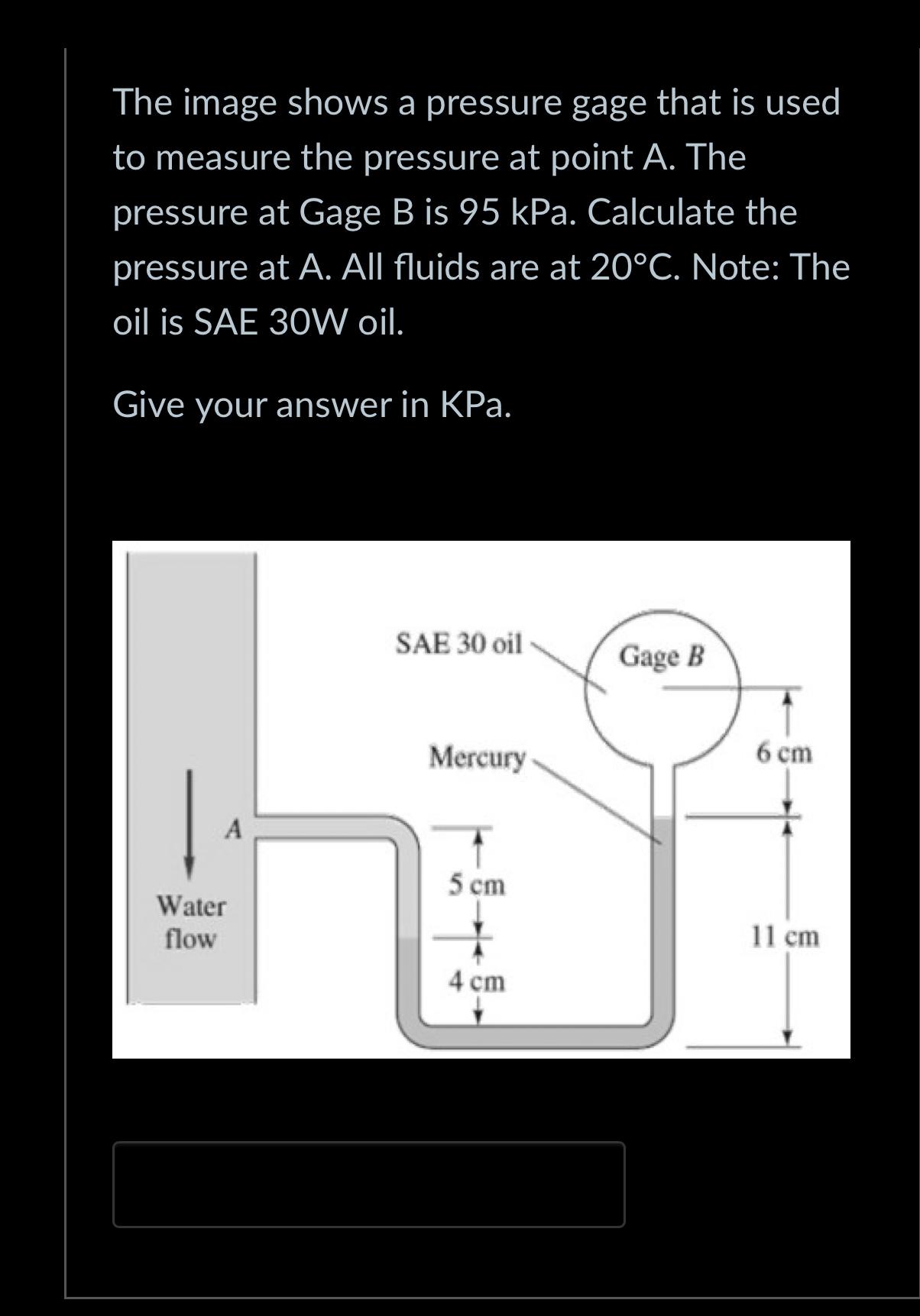 Solved The image shows a pressure gage that is used to | Chegg.com