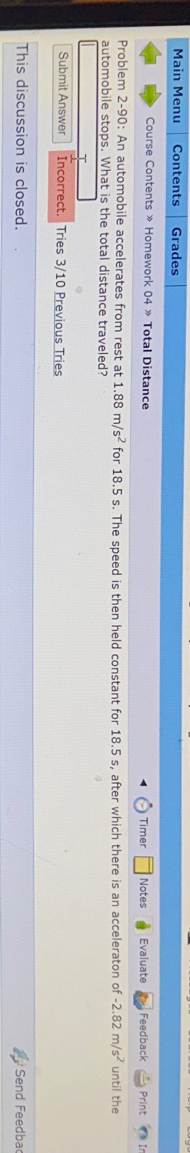 Solved \table[[Main Menu,Contents]]Problem 2-90: An | Chegg.com