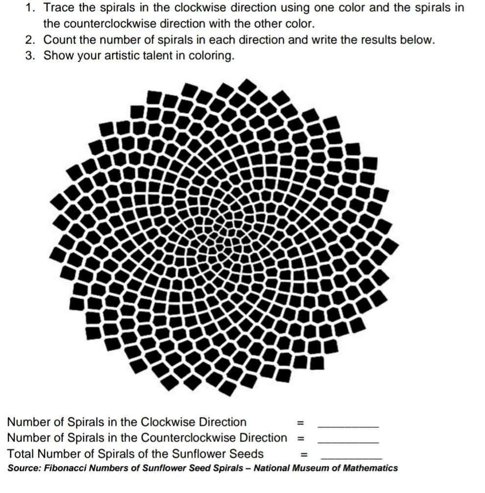 Solved 1. Trace the spirals in the clockwise direction using | Chegg.com