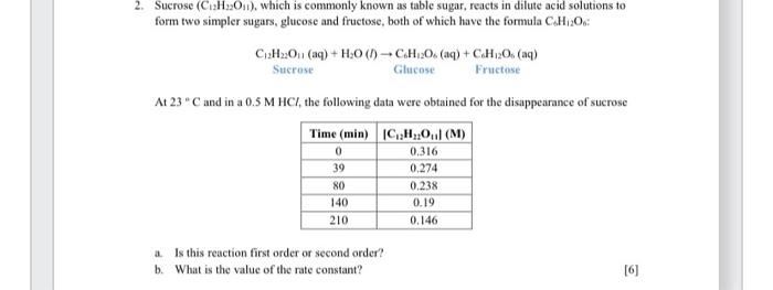 Solved 2. Sucrose (C12H22O11), which is commonly known as | Chegg.com