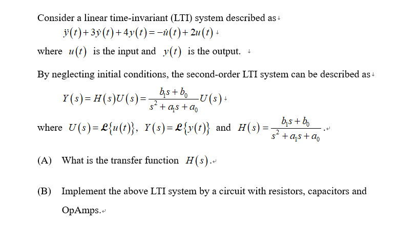 Solved Consider a linear time-invariant (LTI) ﻿system | Chegg.com