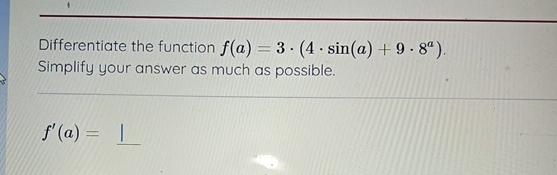 Solved Differentiate the function | Chegg.com