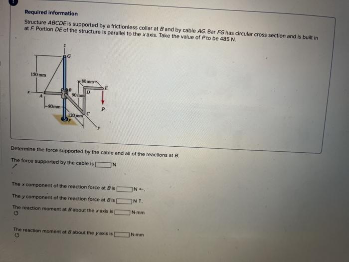 Solved Required information Structure ABCDE is supported by | Chegg.com