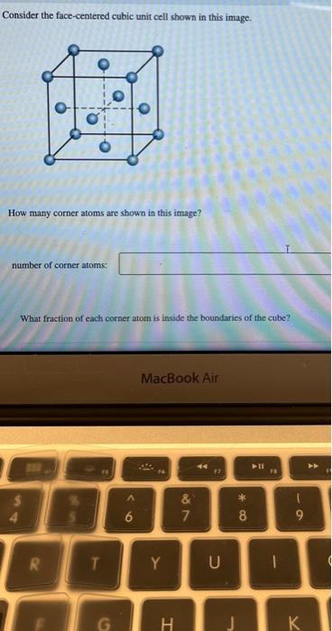 Solved Consider the face-centered cubic unit cell shown in | Chegg.com