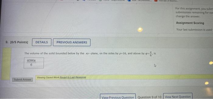 Solved thermo For this assignment, you subm submissions | Chegg.com