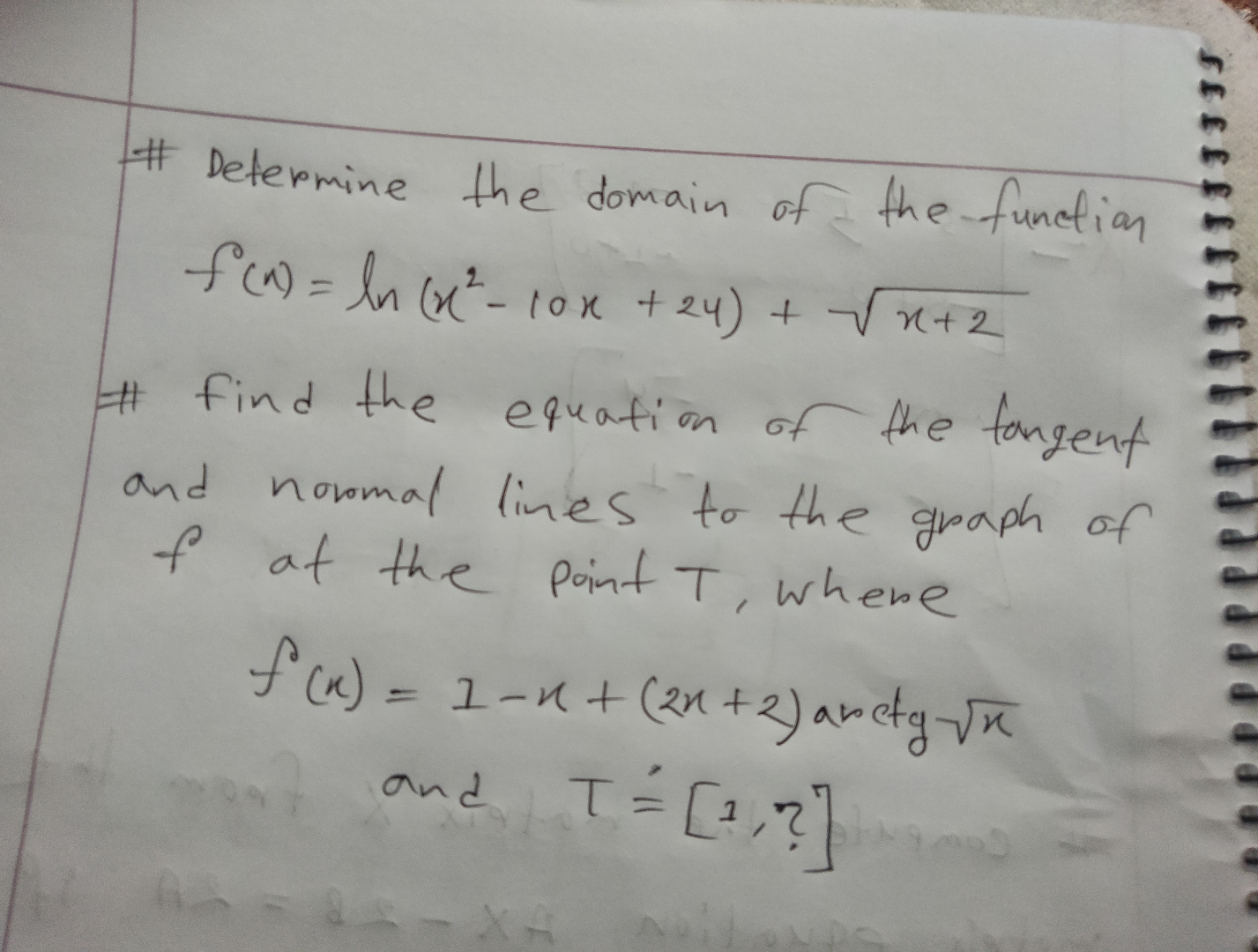 Solved # Determine the domain of the | Chegg.com