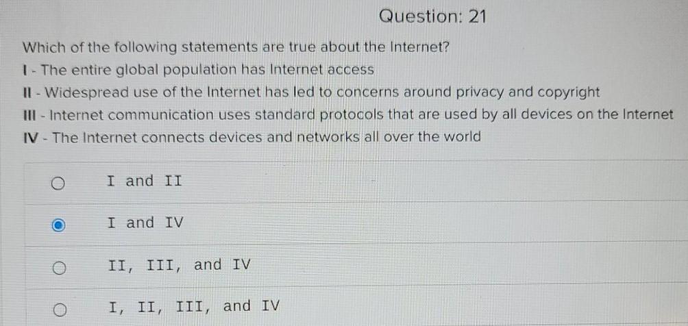 Solved Question: 21 Which of the following statements are | Chegg.com