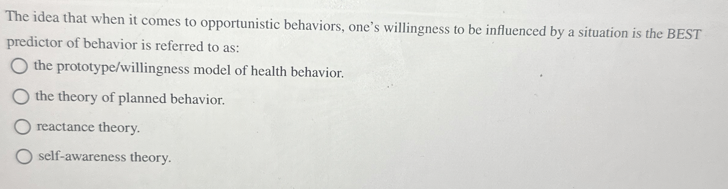 Solved The idea that when it comes to opportunistic | Chegg.com