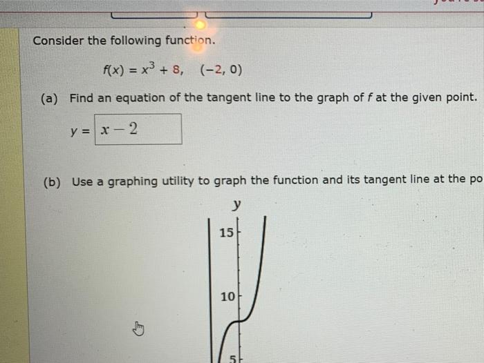 Solved Consider the following function. f(x) = x3 + 8, | Chegg.com