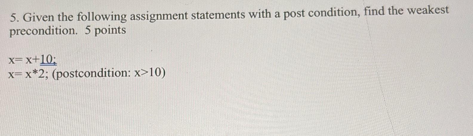 Solved Given the following assignment statements with a post | Chegg.com