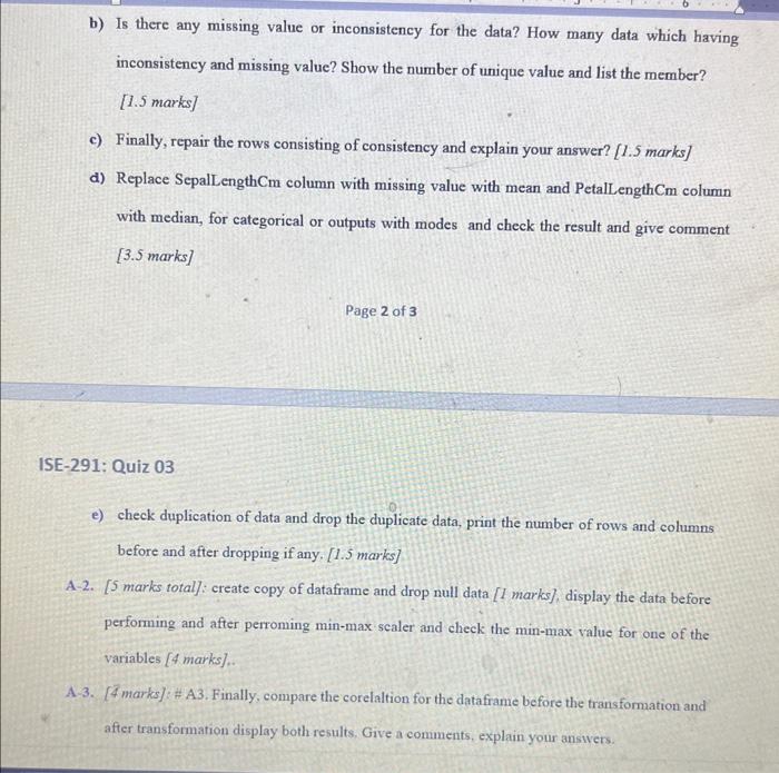 Solved Problem A [43 Marks]: Solve all the questions using | Chegg.com