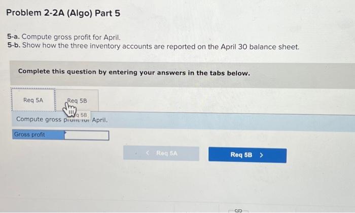 Solved Problem 2-2A (Algo) Computing and recording job | Chegg.com