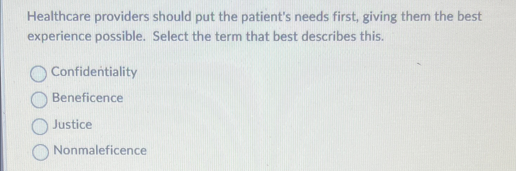 Solved Healthcare providers should put the patient's needs | Chegg.com