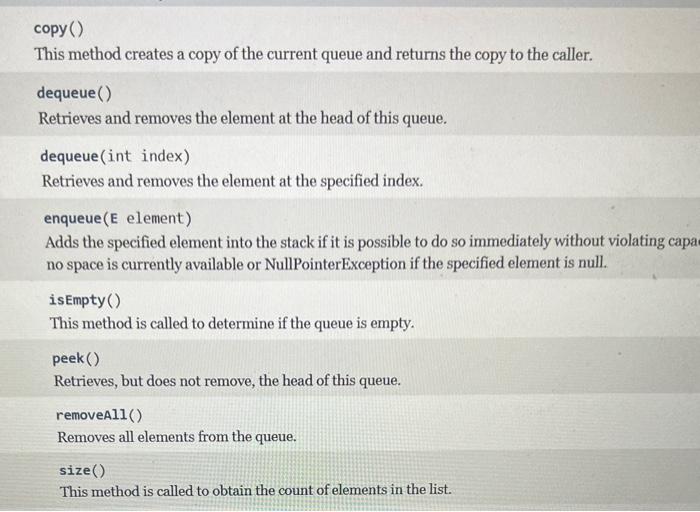 Solved You will write the LinkedQueue. Java class which will | Chegg.com