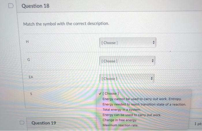 Solved number 18 the choicec are for all to chose the right | Chegg.com