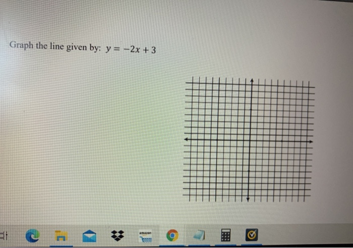 Solved Graph the line given by: y = -2x + 3 TIL | Chegg.com