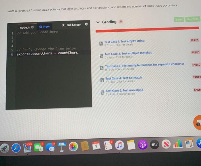 Solved Write A Javascript Function Countchars That Takes A 1194