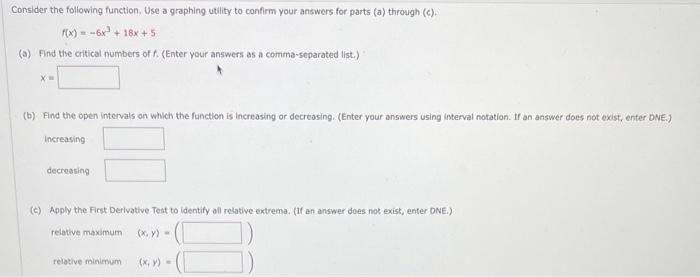 Solved Consider the following function. Use a graphing | Chegg.com