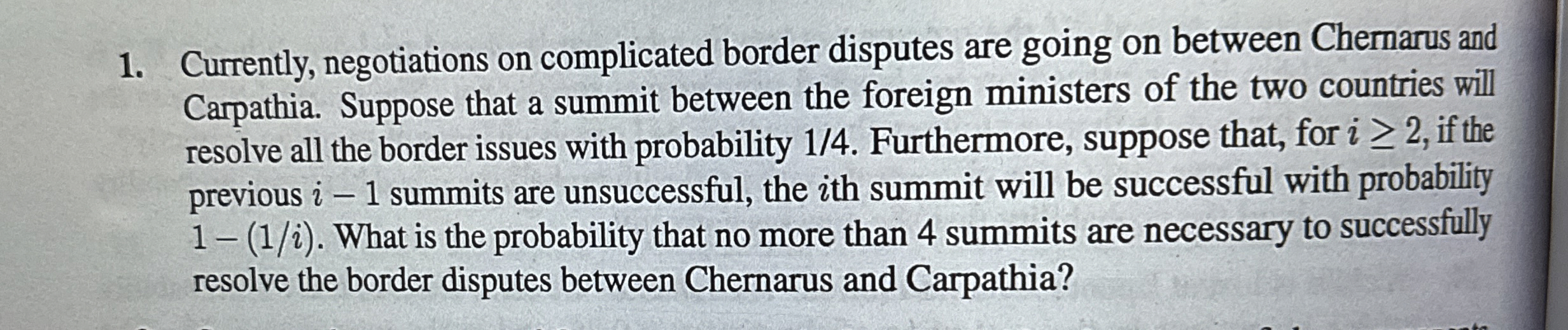 Solved Currently, negotiations on complicated border | Chegg.com