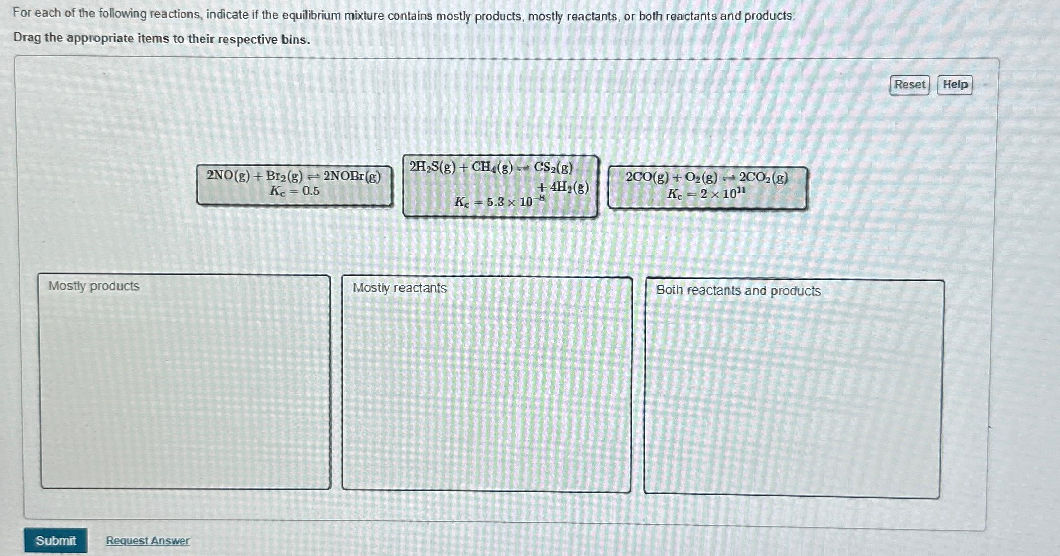 Solved For each of the following reactions, indicate if the | Chegg.com