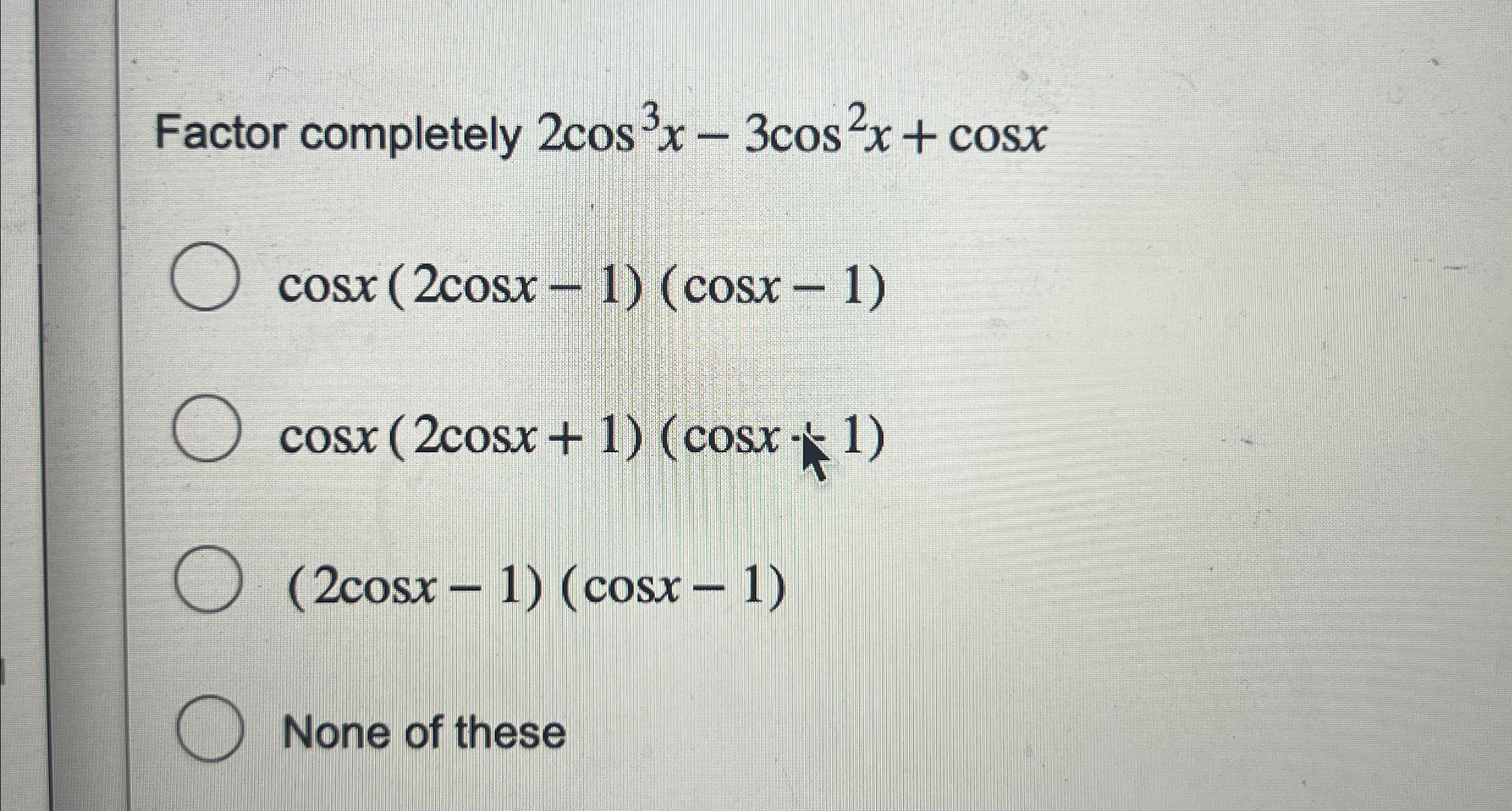 Solved Factor completely | Chegg.com