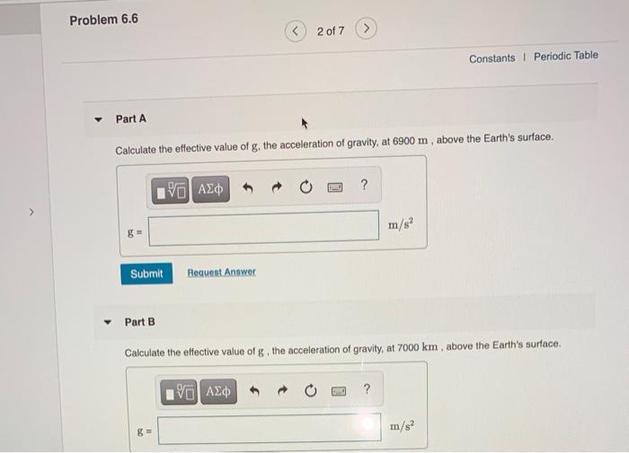 Solved Problem 6.6 2 of 7 > Constants Periodic Table Part A | Chegg.com