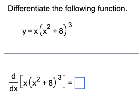 Solved Differentiate the following | Chegg.com