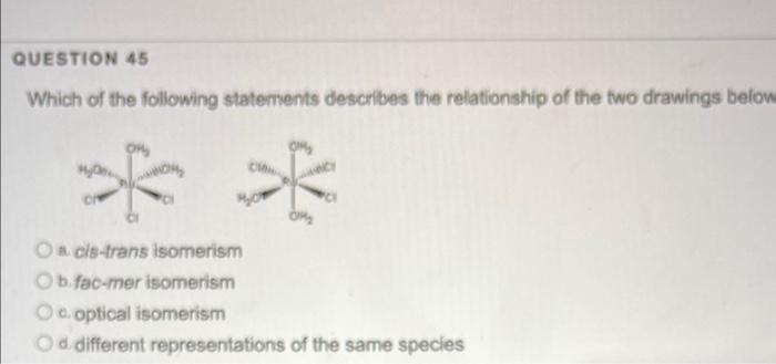 Solved Which of the following statements describes the | Chegg.com
