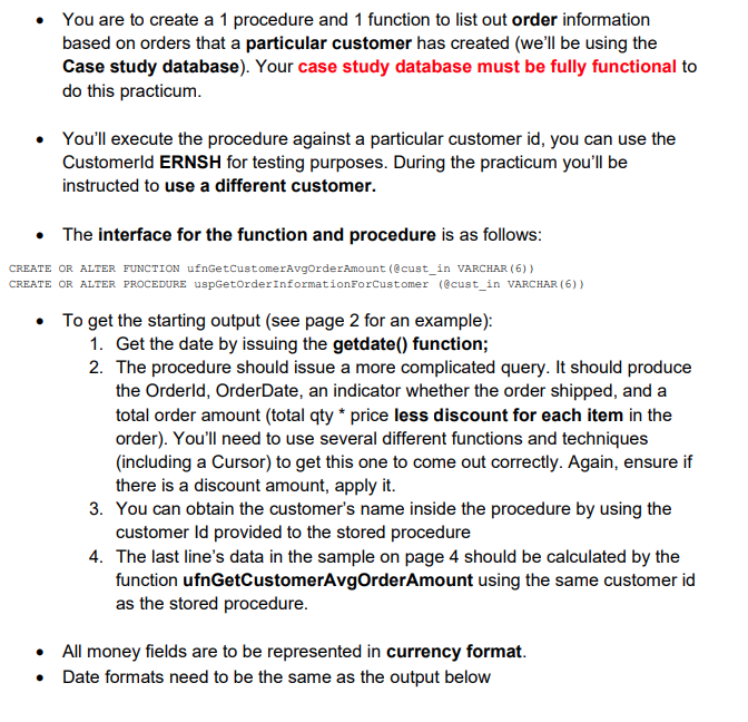Solved CREATE OR ALTER PROCEDURE | Chegg.com