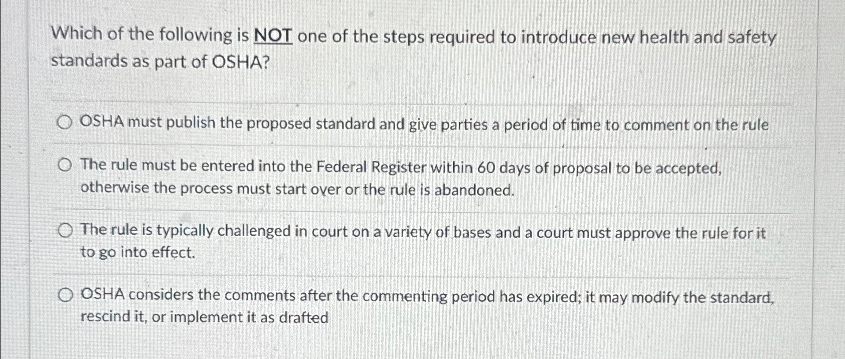 Solved Which of the following is NOT one of the steps | Chegg.com