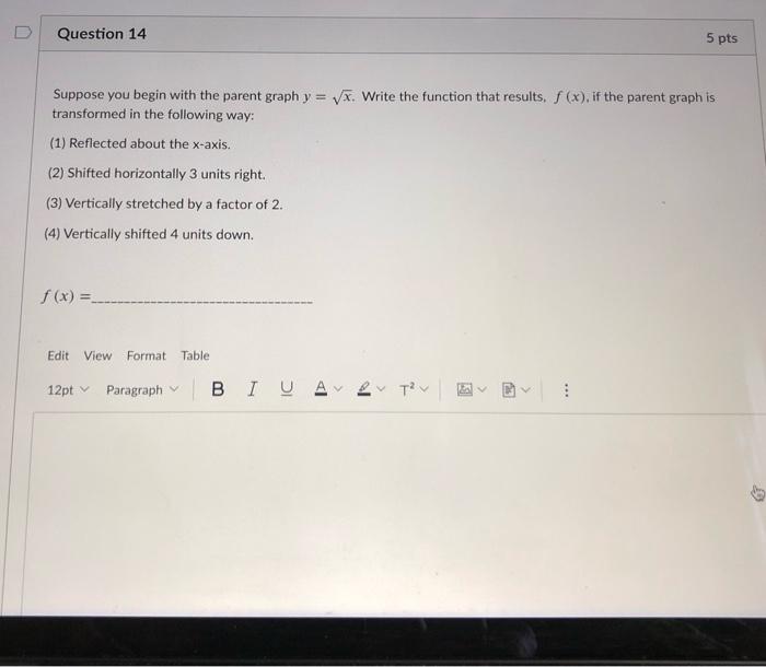 Solved Question 14 5 pts Suppose you begin with the parent | Chegg.com