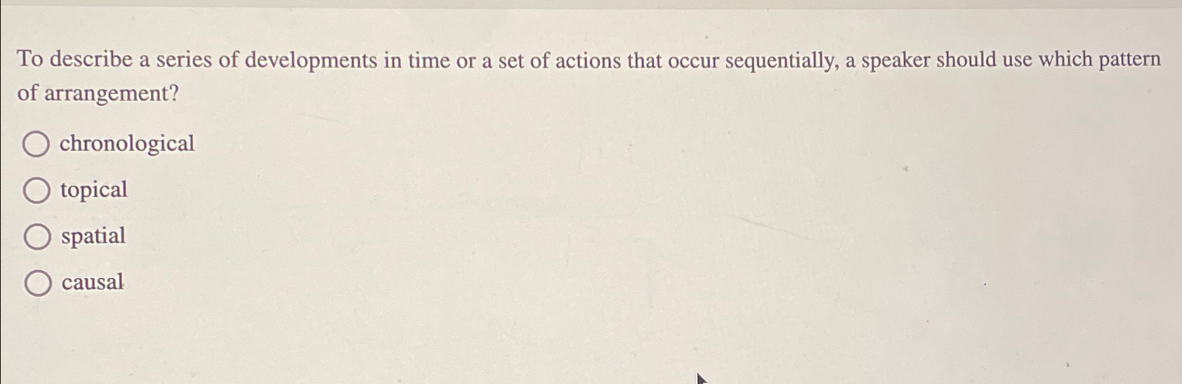 Solved To describe a series of developments in time or a set | Chegg.com