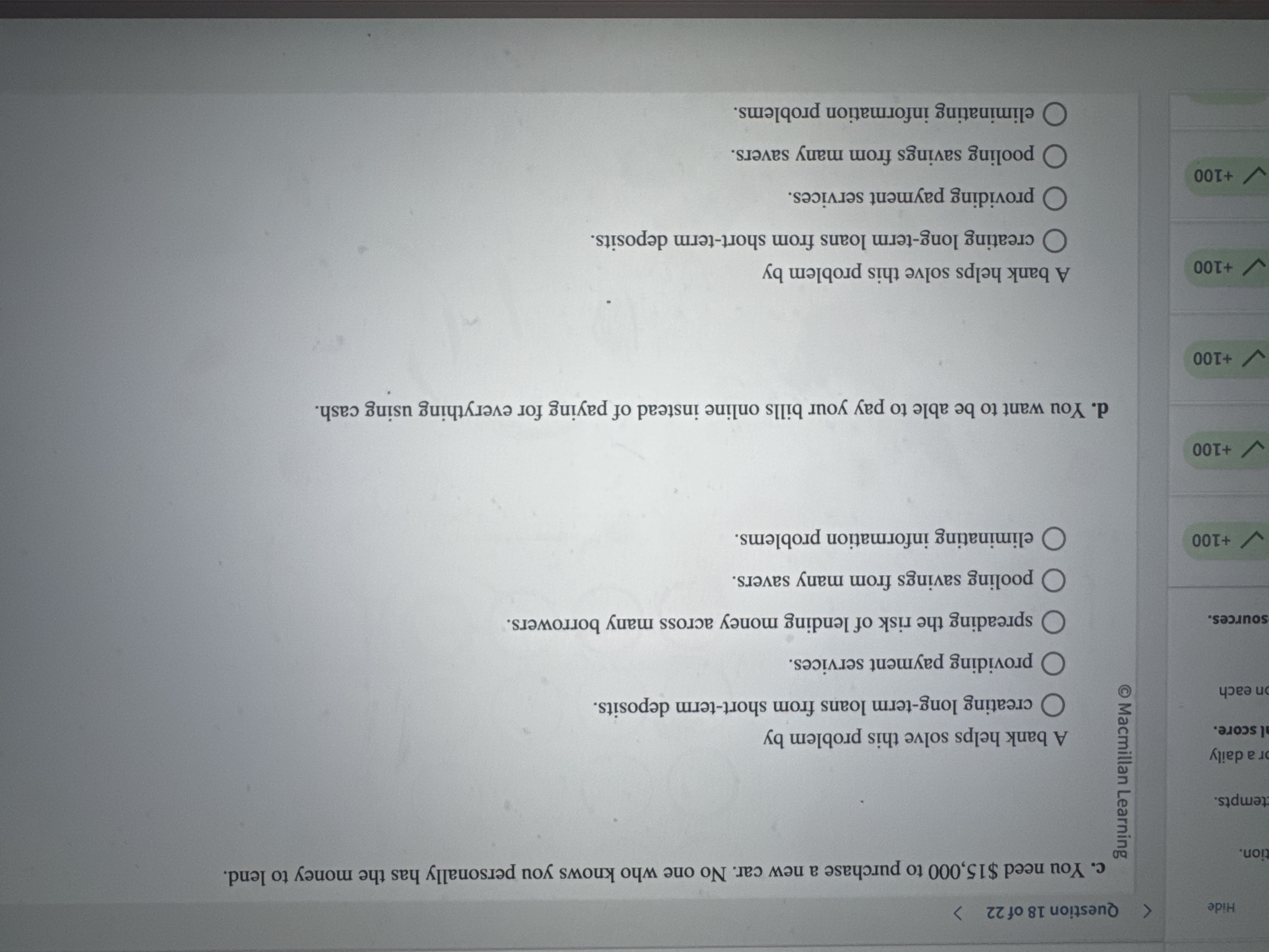 Solved Question 18 ﻿of 22c. ﻿You need \( \$ 15,000 \) ﻿to | Chegg.com