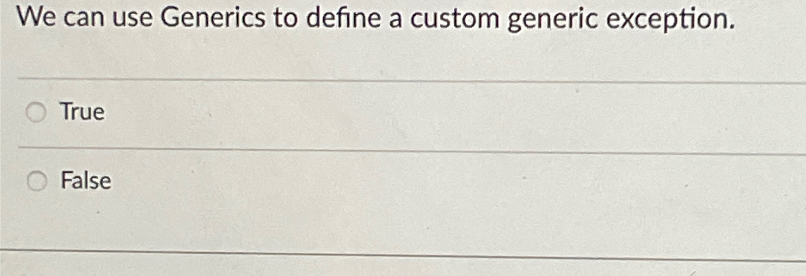 Solved We can use Generics to define a custom generic | Chegg.com