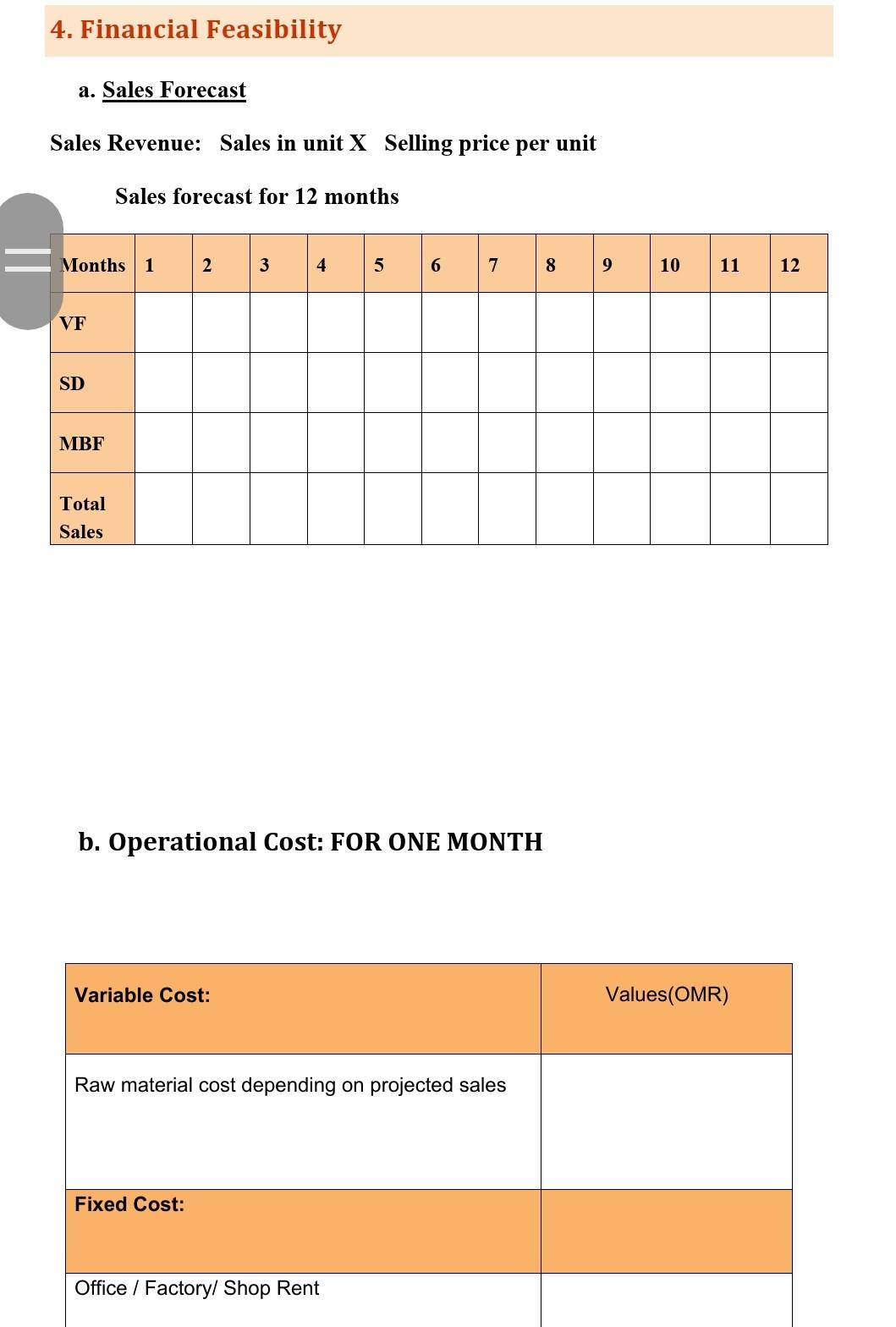 FEASIBILITY STUDY TEMPLATE - Marketing Feasibility - | Chegg.com