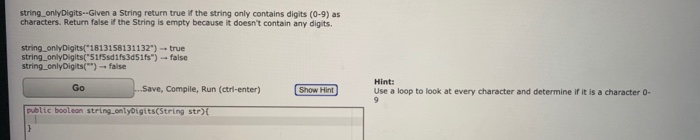 Solved (Using Java method — common mistake don’t call | Chegg.com