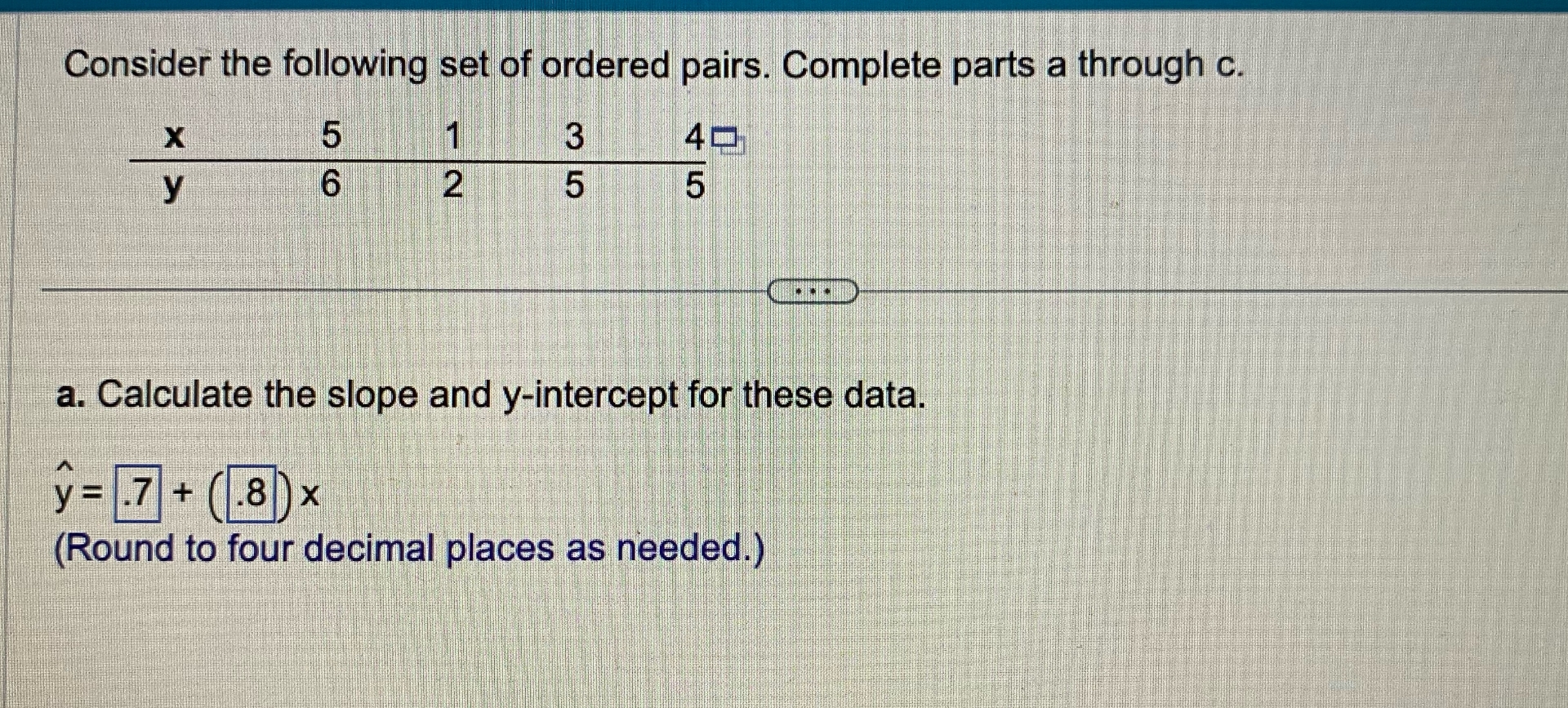 Solved Consider the following set of ordered pairs. Complete | Chegg.com