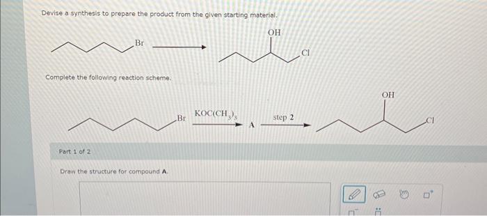 Solved Devise a synthesis to prepare the product from the | Chegg.com