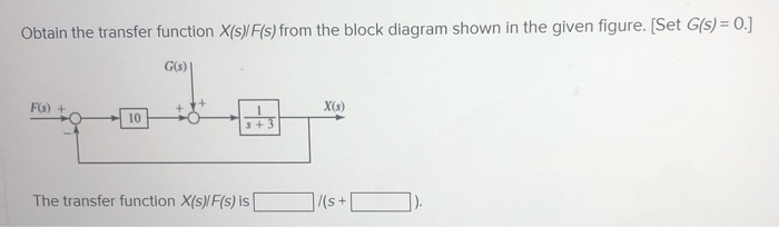 Solved Obtain the transfer function X(s) F(s) from the block | Chegg.com
