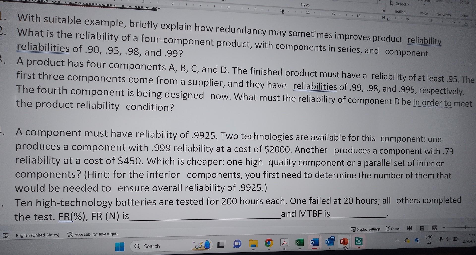 Solved With suitable example, briefly explain how redundancy | Chegg.com