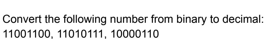 Solved Convert the following number from binary to decimal: | Chegg.com