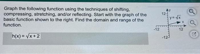 Solved Graph the following function using the techniques of | Chegg.com