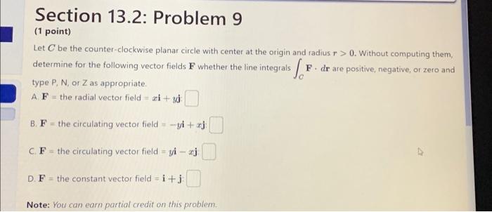 Solved Let C be the counter-clockwise planar circle with | Chegg.com