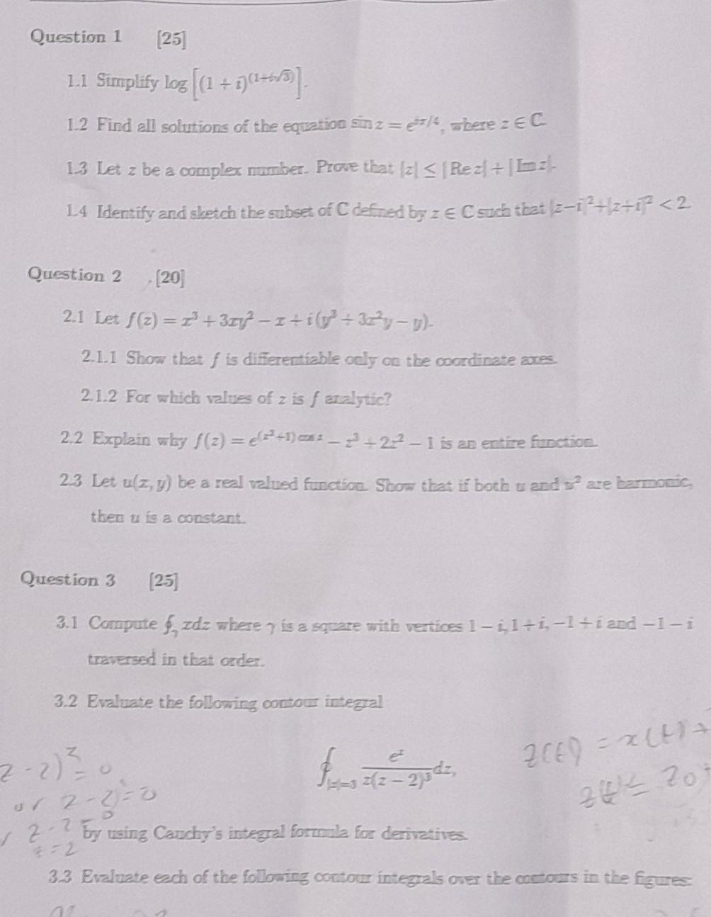 Solved 1.1 Simplify log[(1+i)(1+63)]. 1.2 Find all solutions | Chegg.com